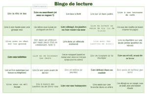 Bingo de lecture : 30 situations à tester • Anne de Latour autrice ...